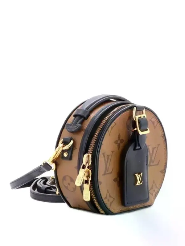 LOUIS VUITTON Mini Boite Chapeau Bag Reverse Monogram Canvas Crossbody Bag - Brown