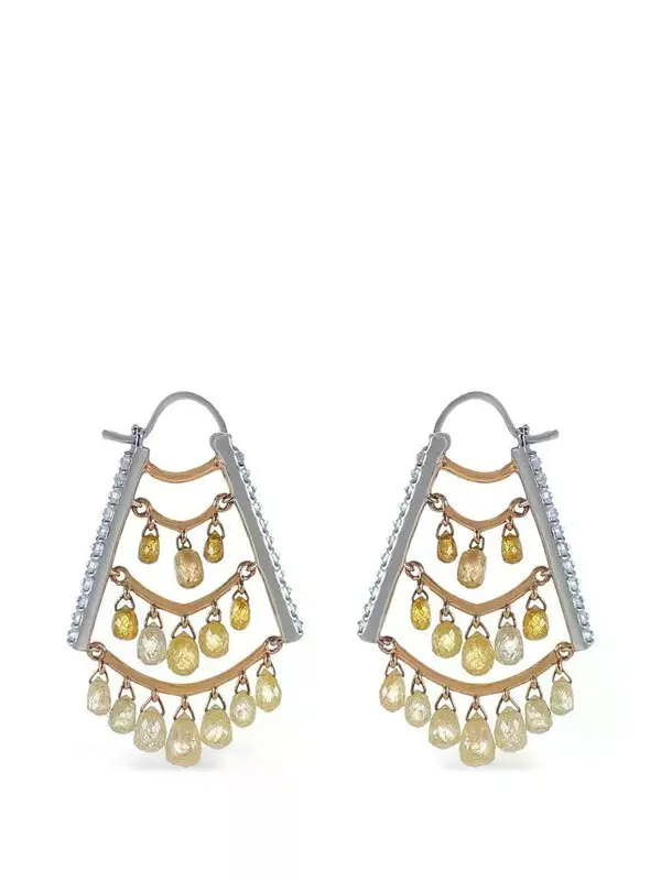 PARULINA Diamond Chevron Earrings
