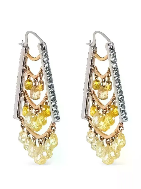 PARULINA Diamond Chevron Earrings