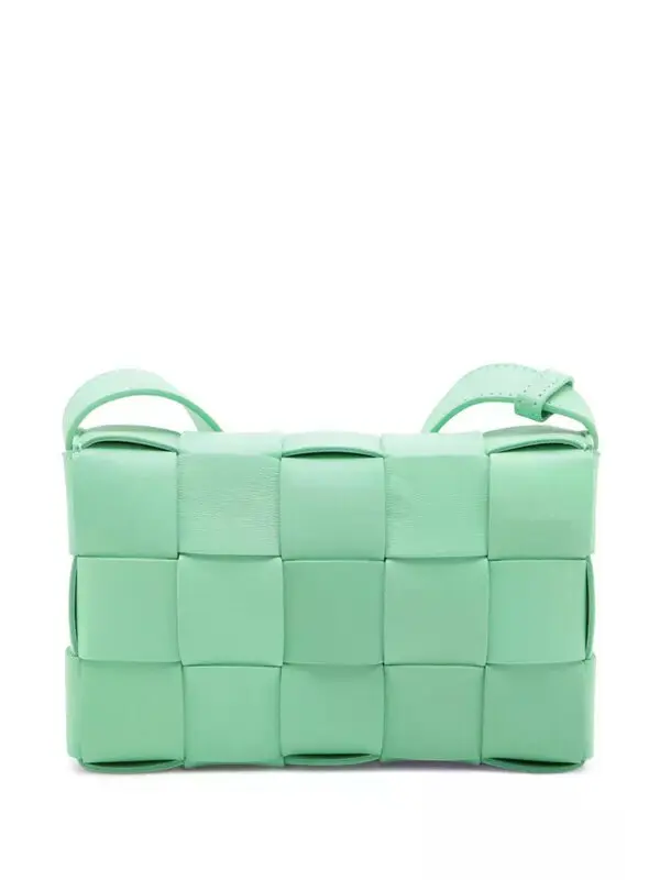 Bottega Veneta Small Nappa Intrecciato Cassette Cross Body Bag - Green