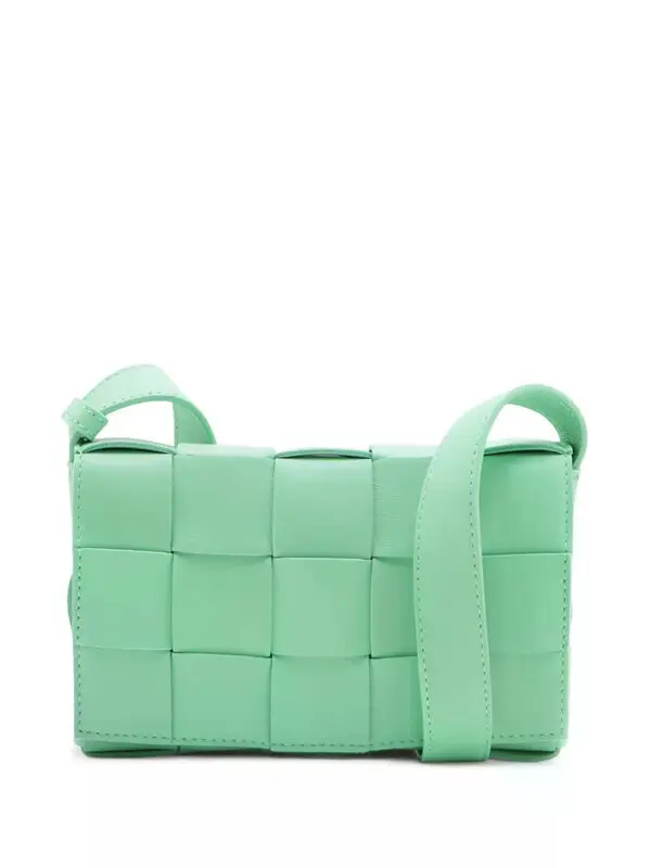 Bottega Veneta Small Nappa Intrecciato Cassette Cross Body Bag - Green