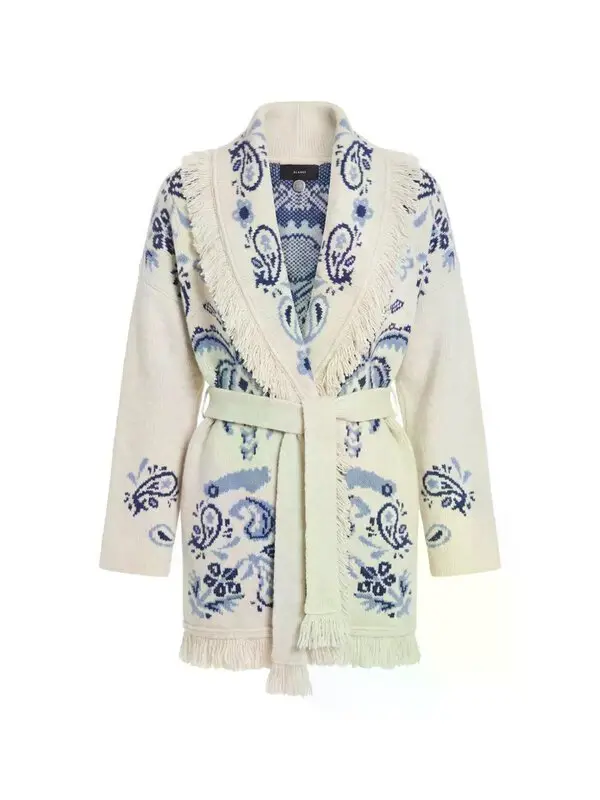 Alanui Island Roots Foulard Fringed Cardigan