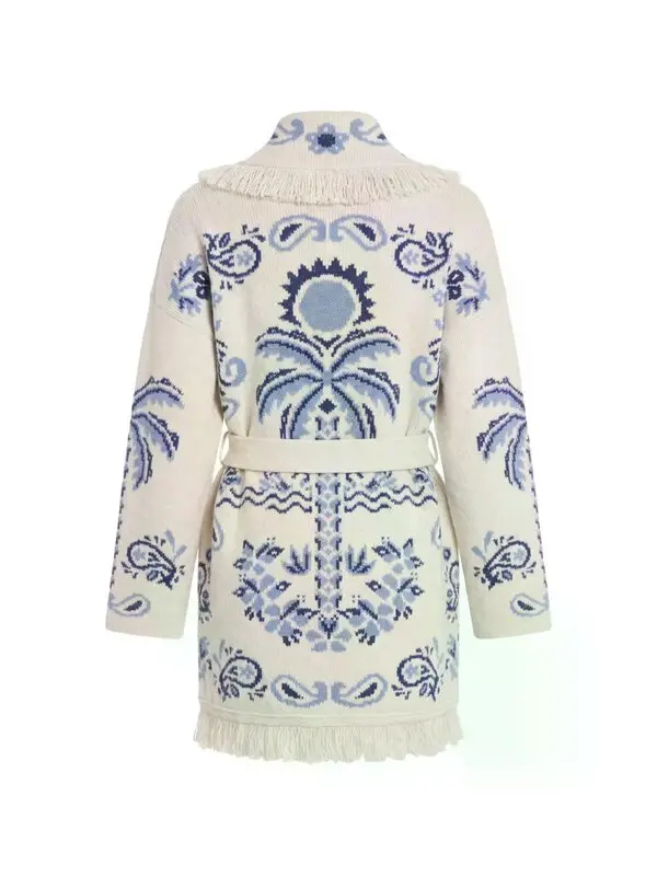 Alanui Island Roots Foulard Fringed Cardigan