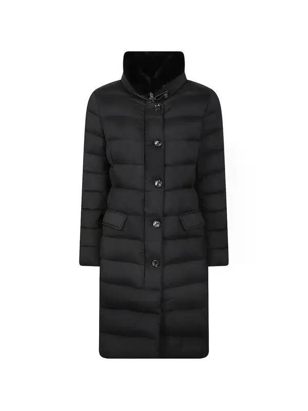 MOORER High-neck Single-breasted Coat