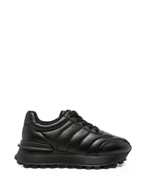LINDA BAUMANN Quilted Leather Platform Sneakers