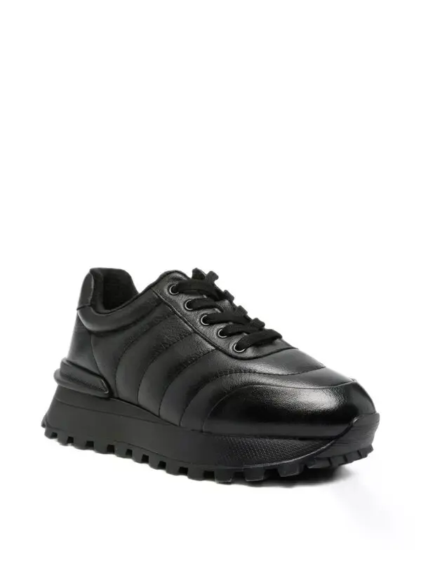 LINDA BAUMANN Quilted Leather Platform Sneakers