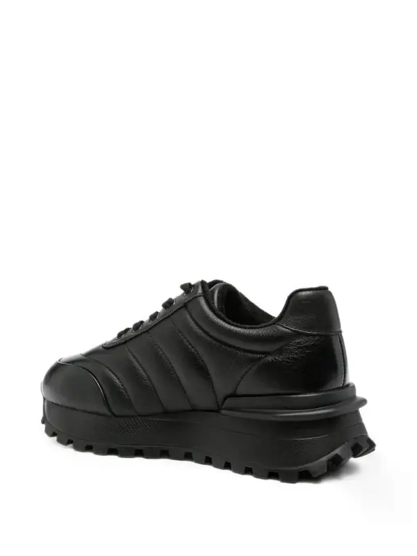 LINDA BAUMANN Quilted Leather Platform Sneakers
