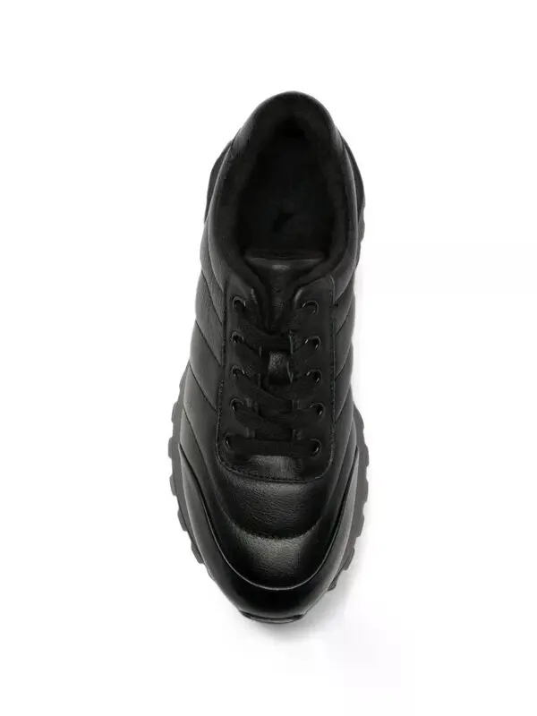 LINDA BAUMANN Quilted Leather Platform Sneakers