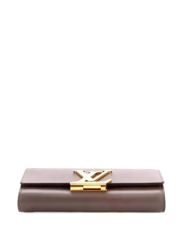 LOUIS VUITTON Chain Louise Leather Gm Clutch Bag