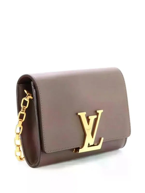 LOUIS VUITTON Chain Louise Leather Gm Clutch Bag