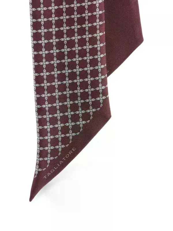Tagliatore Geometric-print Silk Scarf