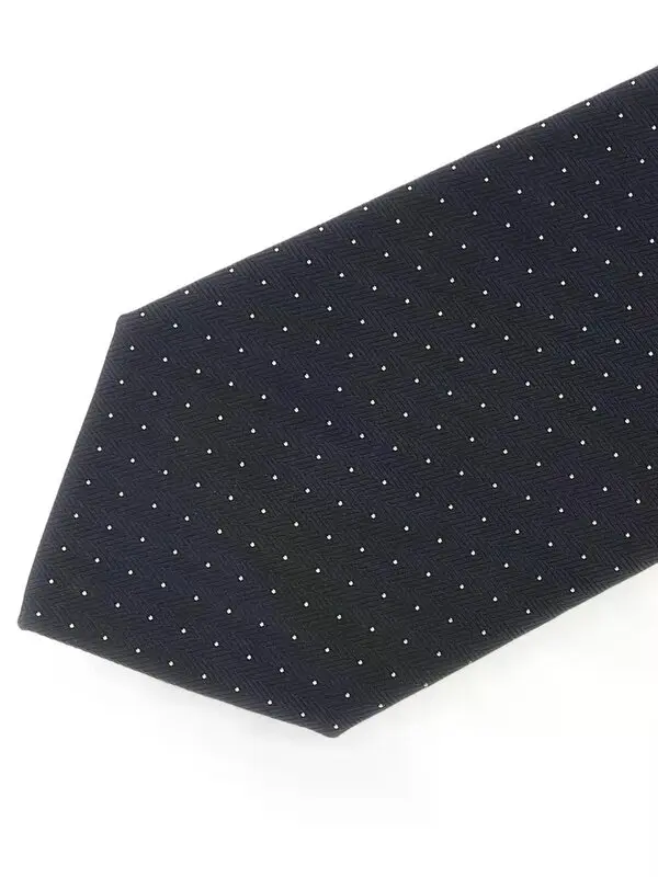 Brioni Polka-dot Herringbone Tie