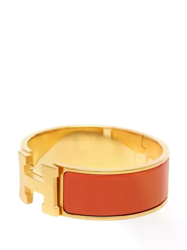 Hermès Wide Enamel Clic H Pm Costume Bracelet