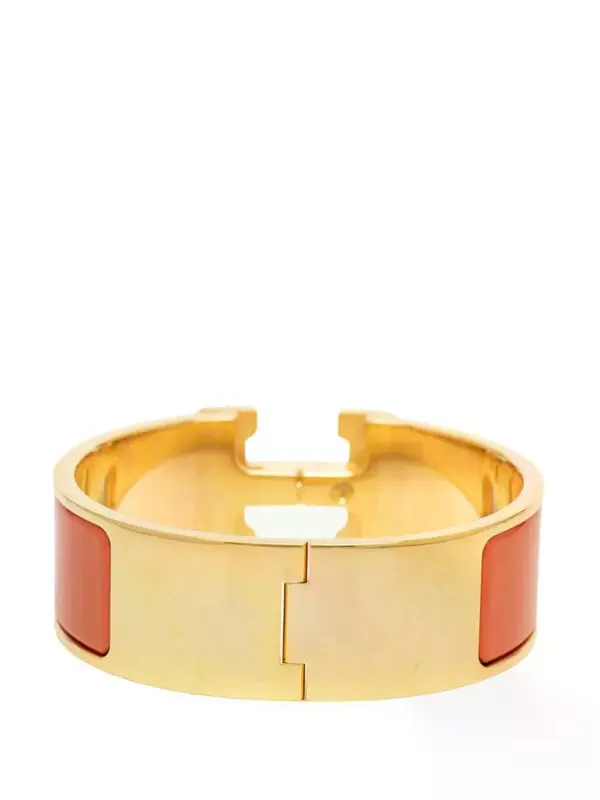 Hermès Wide Enamel Clic H Pm Costume Bracelet