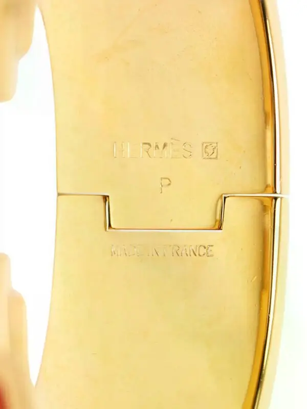 Hermès Wide Enamel Clic H Pm Costume Bracelet