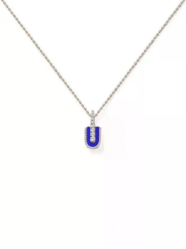 U LOS ANGELES Lapis And Diamond Necklace
