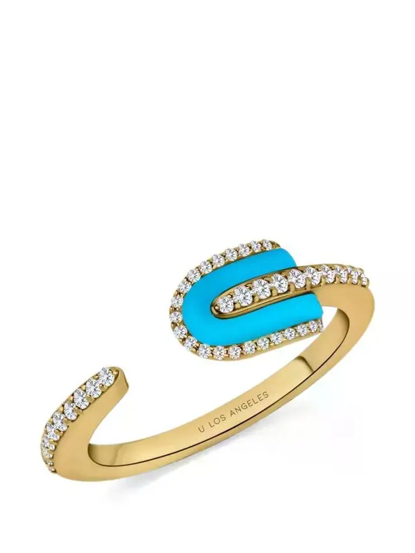 U LOS ANGELES Solo Turquoise And Diamond Ring