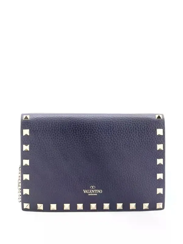 Valentino Garavani Rockstud Envelope Chain Leather Small Crossbody Bag