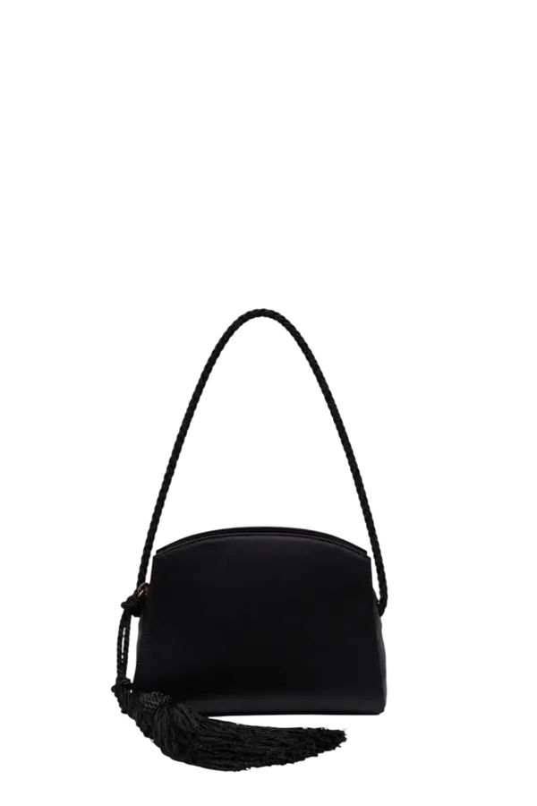 LIFFNER Tassel Clutch Satin - Black