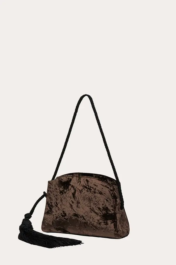 LIFFNER Velvet Tassel Clutch