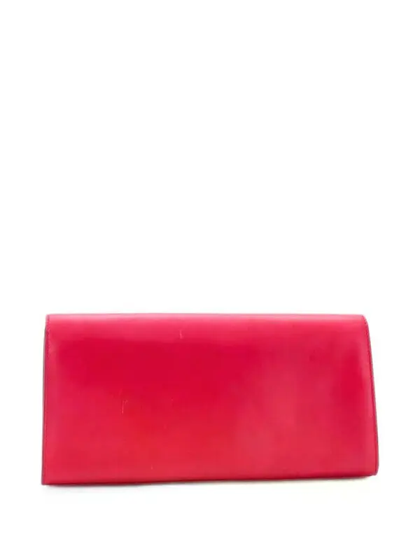 Saint Laurent Classic Monogram Leather Long Clutch Bag - Pink