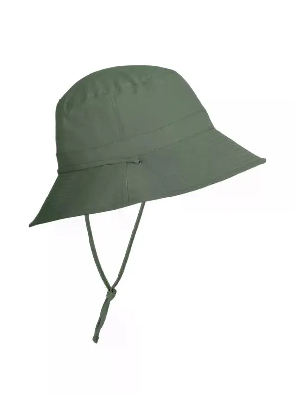 LAMUNT Martha Drawstring-fastening Topstitched Bucket Hat - Green