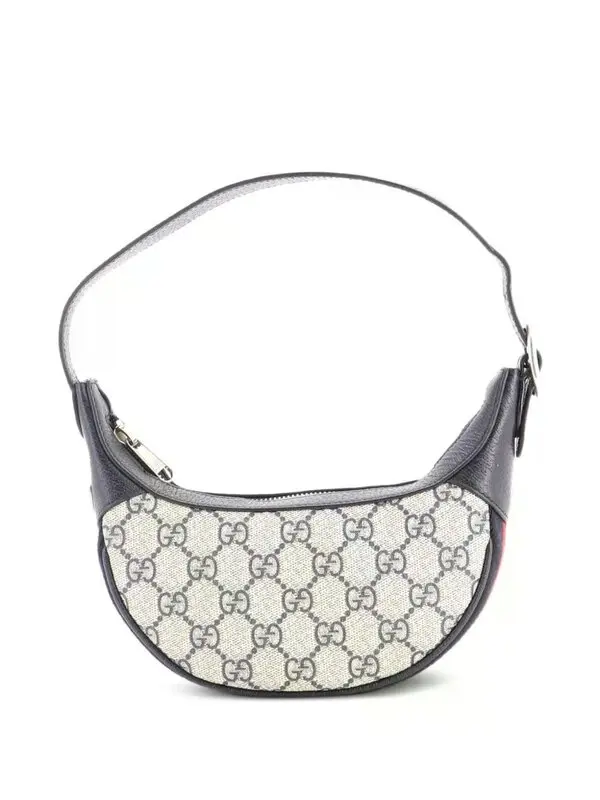 Gucci Ophidia Half Moon Gg Coated Canvas Mini Hobo Bag - Blue