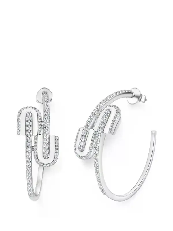 U LOS ANGELES U Hoops Diamond Earrings