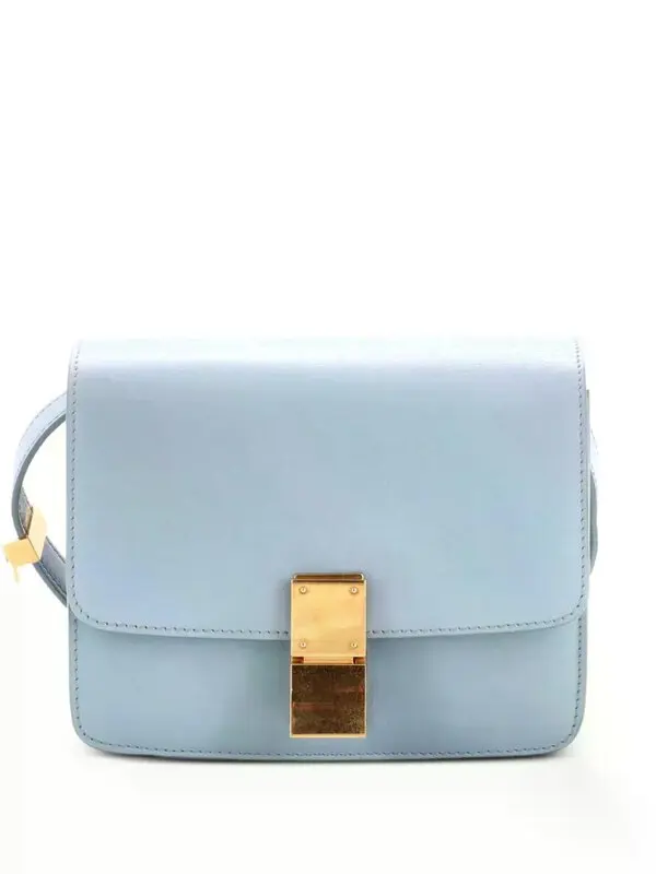 Celine Classic Box Bag Smooth Leather Teen Shoulder Bag - Blue