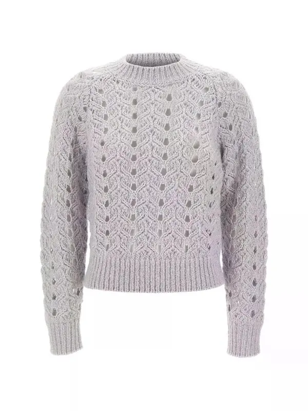 Eleventy Openwork Cable-knit Sweater - Grey