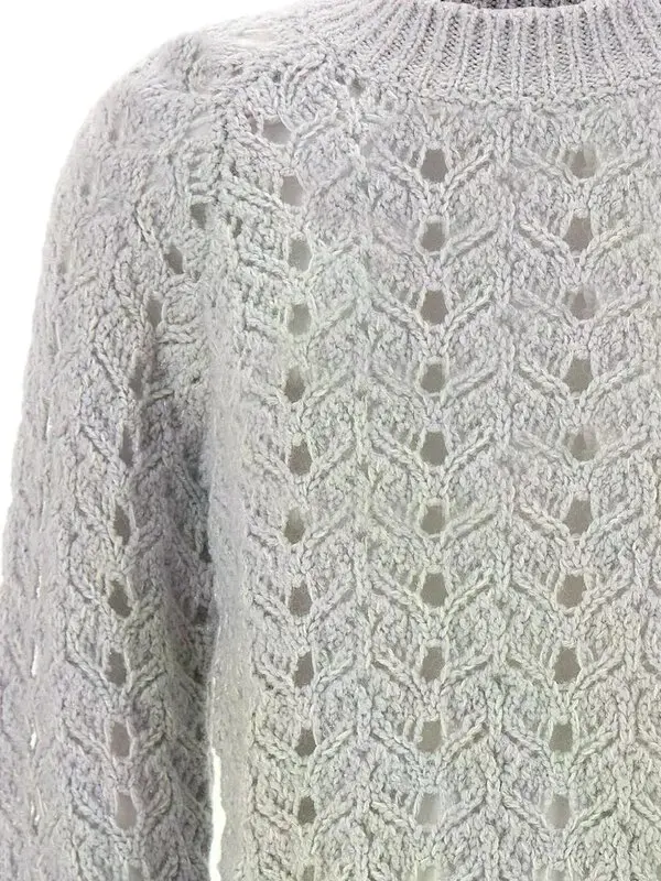 Eleventy Openwork Cable-knit Sweater