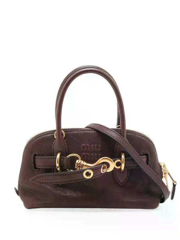 Miu Miu Mini Nappa Aventure Satchel - Brown