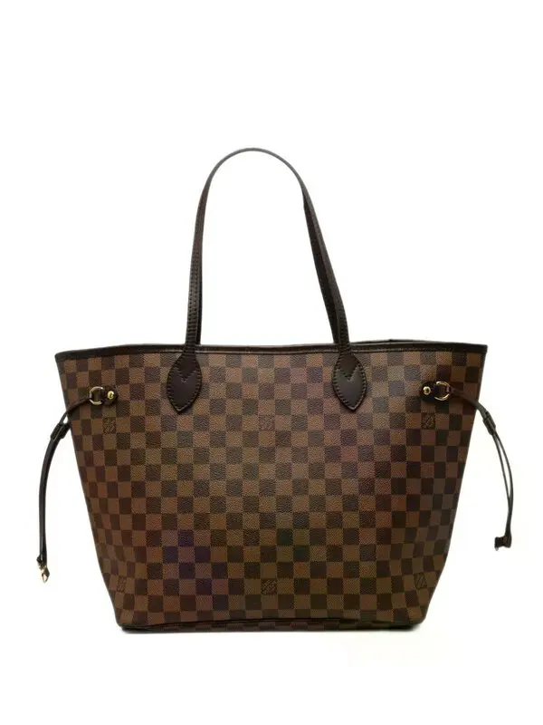 LOUIS VUITTON Damier Ebene Neverfull Mm Tote Bag - Brown