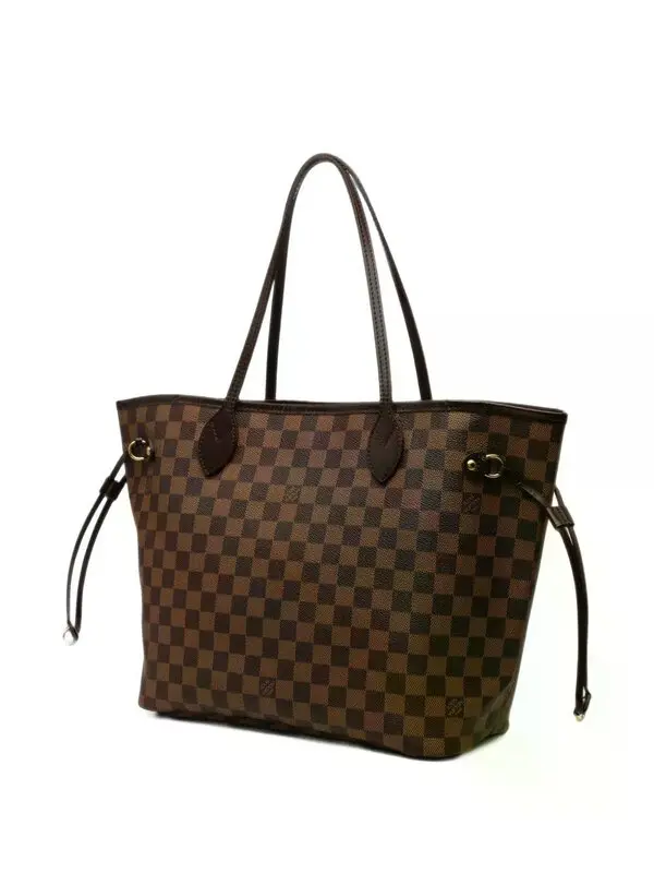 LOUIS VUITTON Damier Ebene Neverfull Mm Tote Bag - Brown