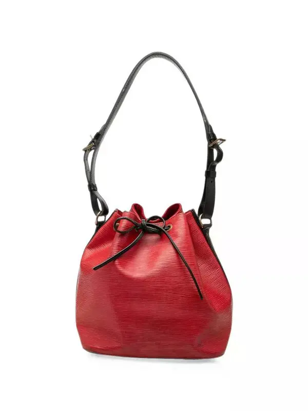 LOUIS VUITTON 1996 Epi Petit Bicolor Noe Bucket Bag - Red