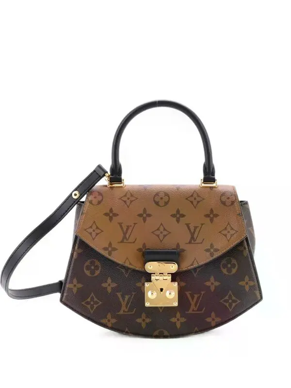 LOUIS VUITTON Tilsitt Top Handle Bag Reverse Monogram Canvas Crossbody Bag