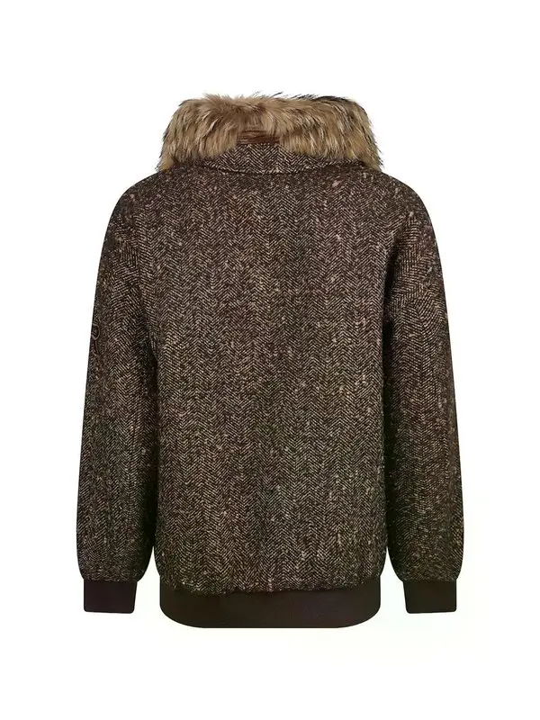 ERMANNO FIRENZE Faux-fur Collar Bomber Jacket