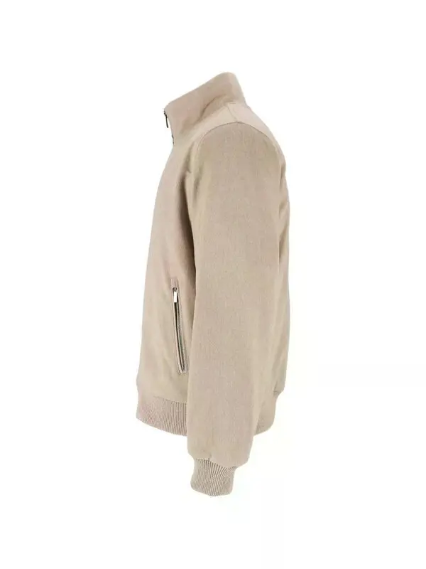 Peserico Zip-up Ribbed-trim Jacket