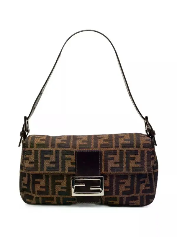 Fendi 20th Century Zucca Canvas Baguette Shoulder Bag