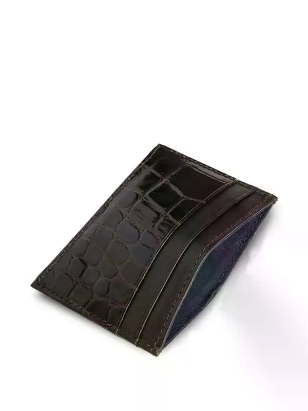 HACKETT LONDON Croc-effect Leather Card Holder