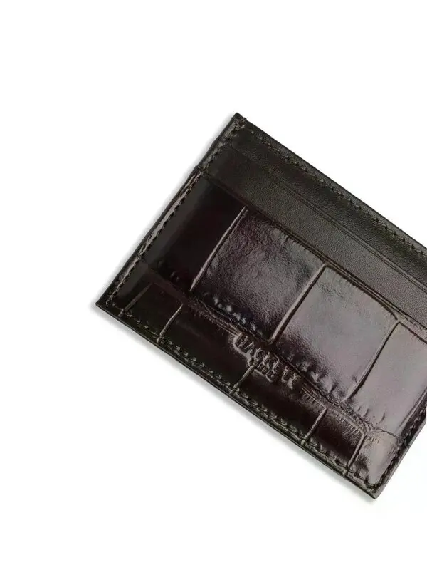 HACKETT LONDON Croc-effect Leather Card Holder