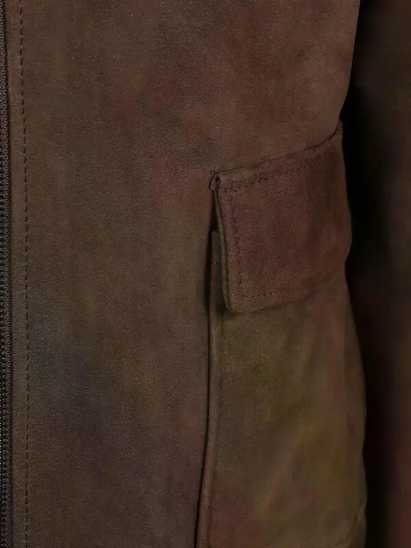 BARBA NAPOLI Shearling-collar Bomber Jacket