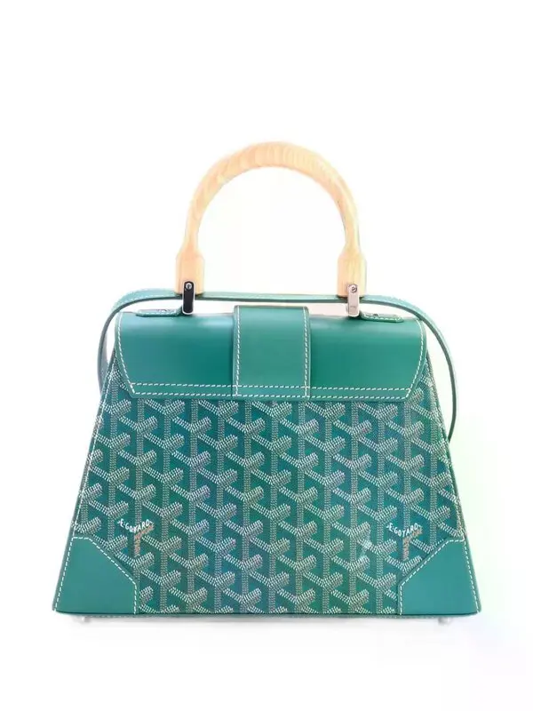 Goyard Saigon Top Handle Bag Coated Canvas With Leather Pm Satchel