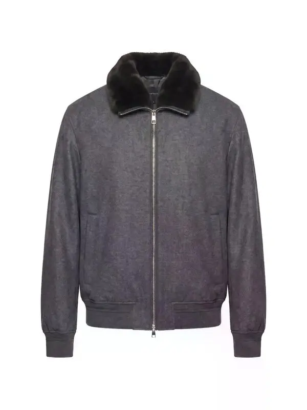 MONTECORE Faux-fur Collar Bomber Jacket
