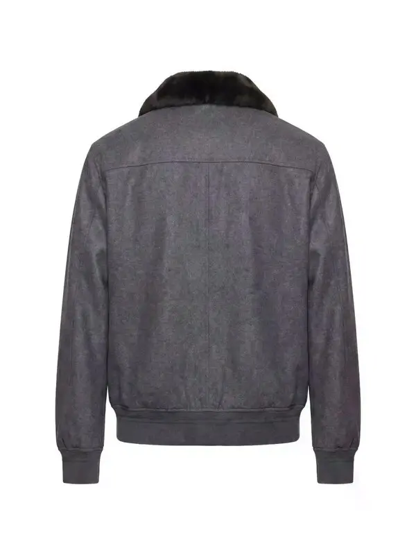 MONTECORE Faux-fur Collar Bomber Jacket