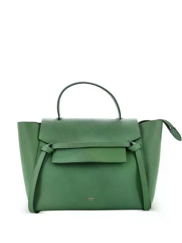 Celine Belt Bag Textured Leather Mini Shoulder Bag - Green