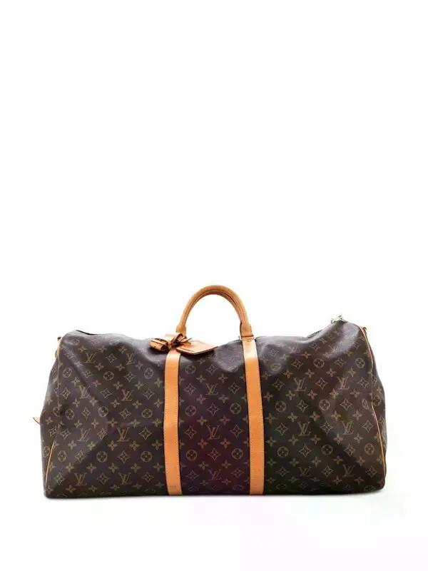 LOUIS VUITTON Keepall Bandouliere Bag Monogram Canvas 60 Travel Bag - Brown