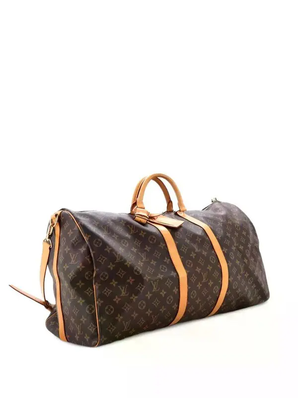 LOUIS VUITTON Keepall Bandouliere Monogram Canvas 60 Travel Bag - Brown