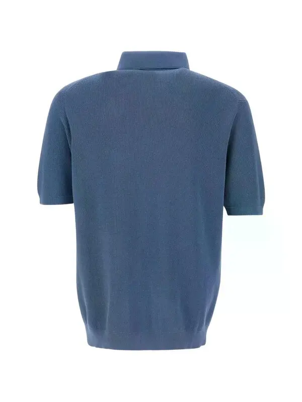 FILIPPO DE LAURENTIIS Grain-stitch Polo Shirt