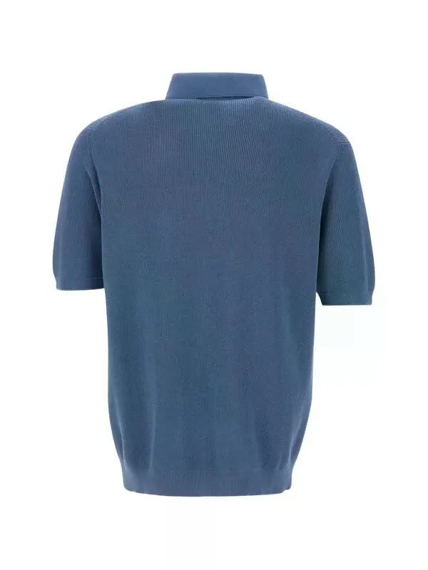 FILIPPO DE LAURENTIIS Grain-stitch Polo Shirt
